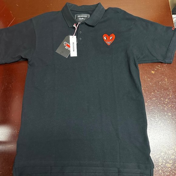 Reason | Shirts | Keith Haring X Reason Mens Black Short Sleeve ...